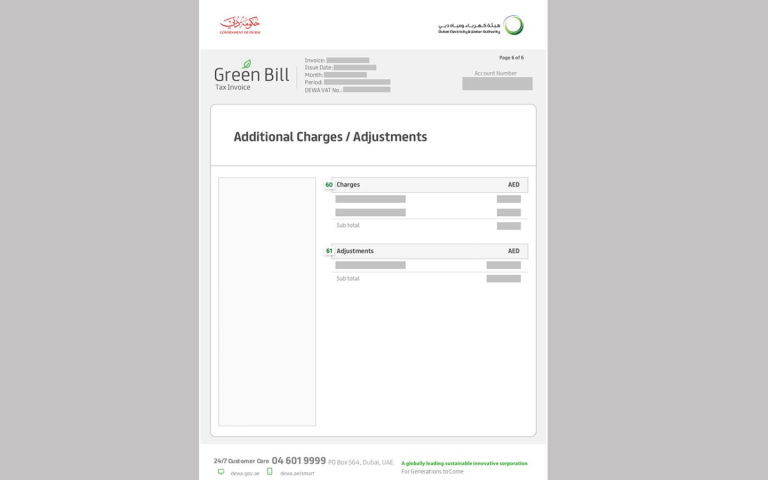 Understanding Your DEWA Bill: Bill Summary, Charges & More | dubizzle